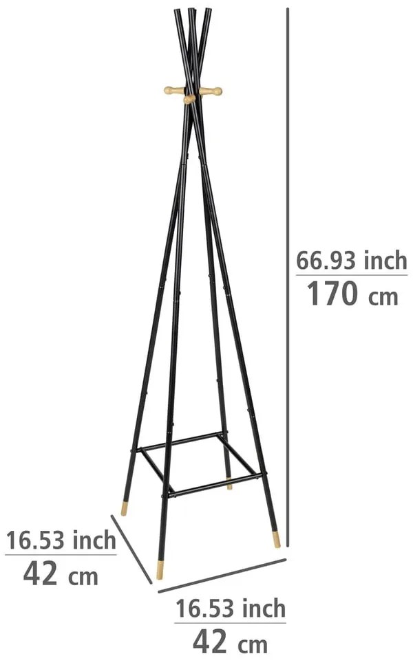 Černý kovový věšák Loft – Wenko