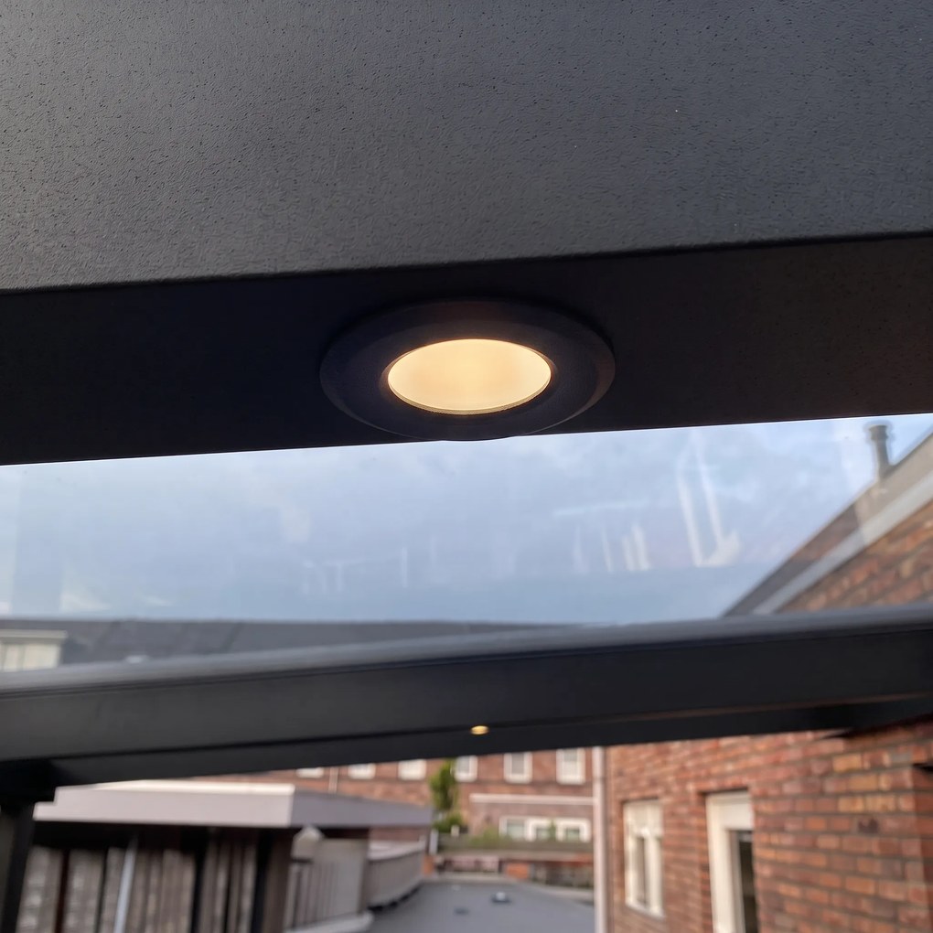 Sada 5 moderních zapuštěných bodových svítidel černá vč. LED IP67 - Linsey