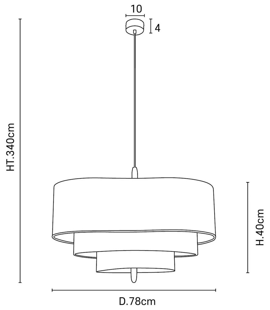 MARKET SET Oblázková textilní závěsná lampa krémová Ø 78 cm