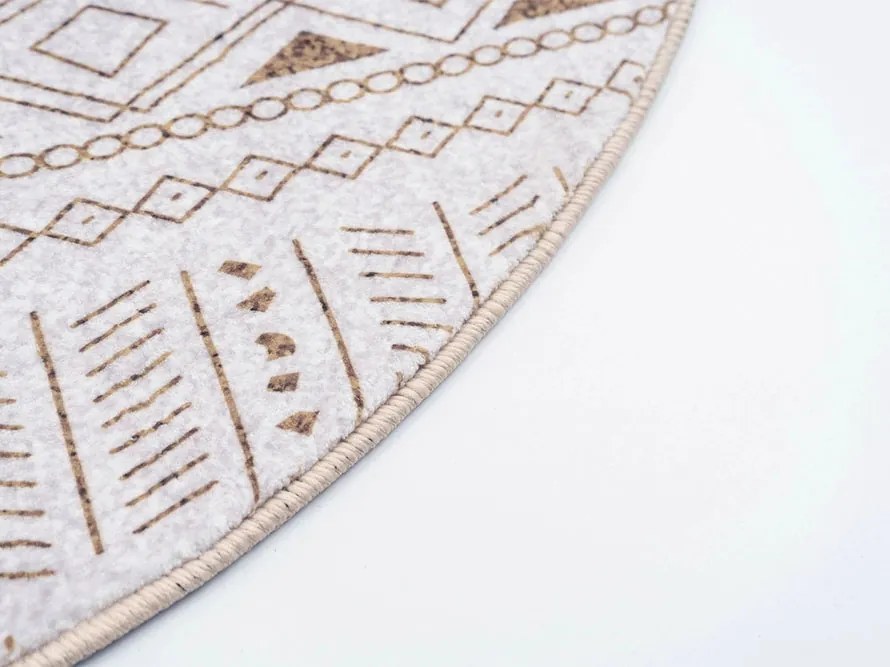 TZ Kruhový vzorovaný koberec Sahara Rozměr: 90 cm