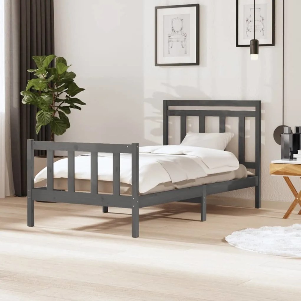 vidaXL Rám postele masivní dřevo 100 x 200 cm [3100952] Barva: Černá