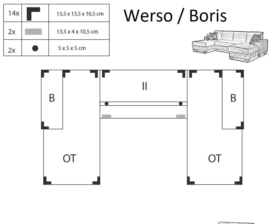 Sedací souprava BORIS do U