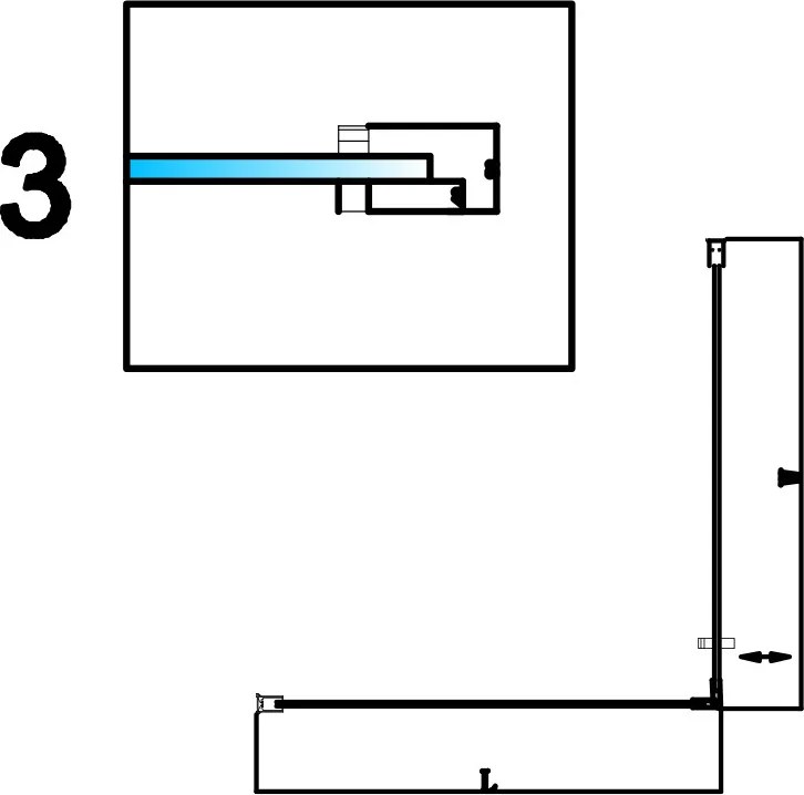 BPS-koupelny Čtvercový sprchový kout HYD-SK13B 90x90 černá/transparent - bez vaničky
