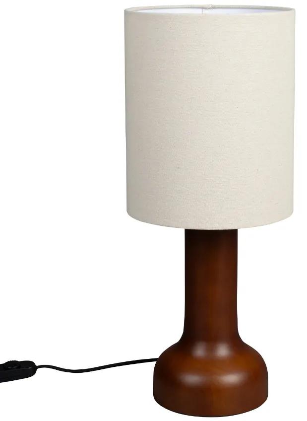 OnaDnes -20% Béžová dřevěná stolní lampa DUTCHBONE JONES