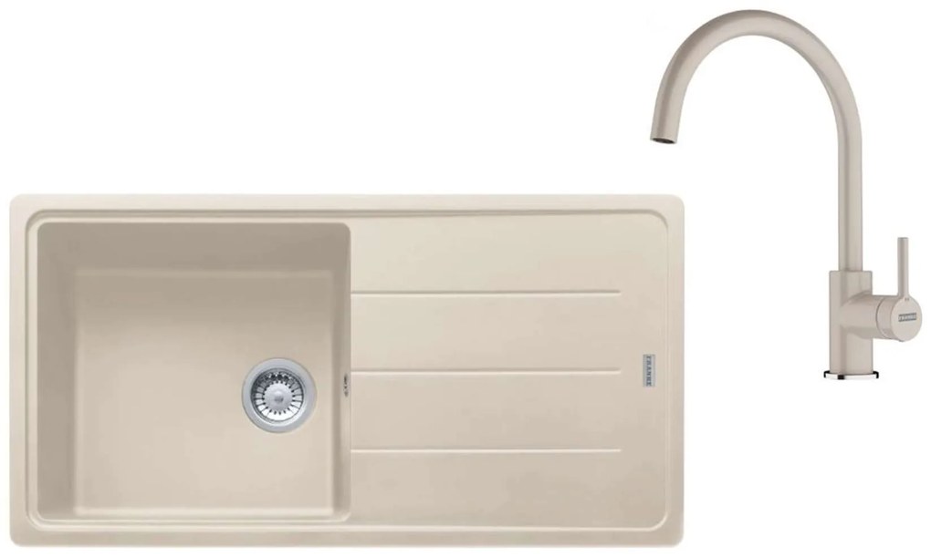 Franke - Kuchyňský set G280SA, fragranitový dřez BFG 611 a baterie FC 6018.082, sahara 114.0700.813