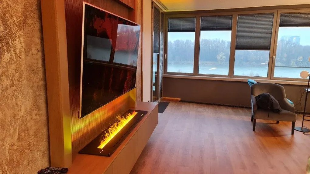 Water vapor fireplace -  Parní krb 2800 3D hloubka 300mm