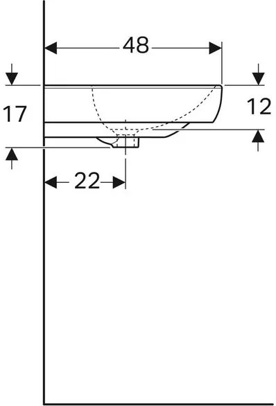 Geberit Smyle Umyvadlo 65 cm, bílá 500.230.01.1