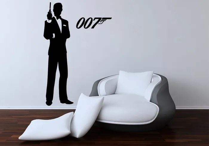 Samolepka na zeď James Bond 007 - Výška postavy: 180 cm