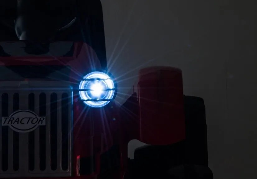 LEAN CARS Elektrický traktor s přívěsem CH9959 červený
