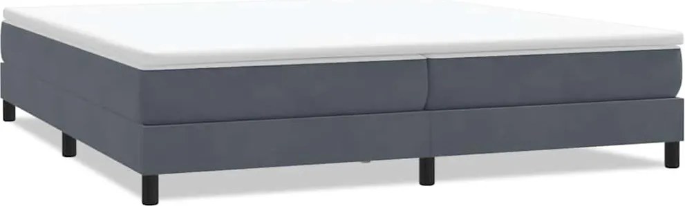 Postel Box Spring bez matrace tmavě šedá 200x210 cm samet 3315844