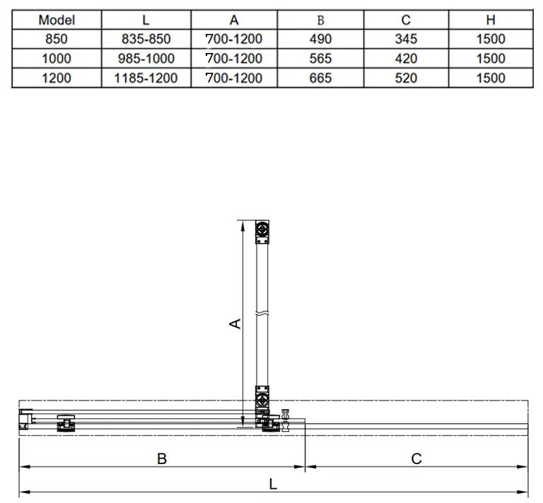 BPS-koupelny Dvoudílná vanová zástěna HYD-ATA 85x150 chrom/transparent