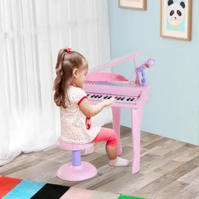 HOMCOM Stolička Hudební nástroj pro děti, barevný a stabilní, ideální pro kreativní hry