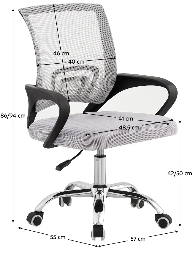 Kondela Kancelářská židle, šedá/černá, DEX 4 NEW