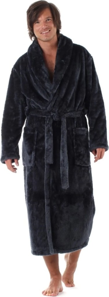 Antracitový Huňatý Župan Jack extra 21 20 9551 - L