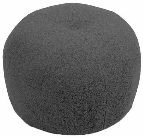 Taburet šedý bouclé látka AK-307 GREY2