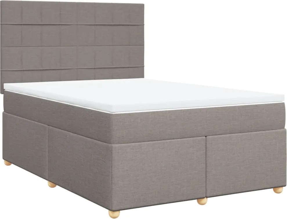 Box spring postel s matrací taupe 140x200 cm textil 3291307