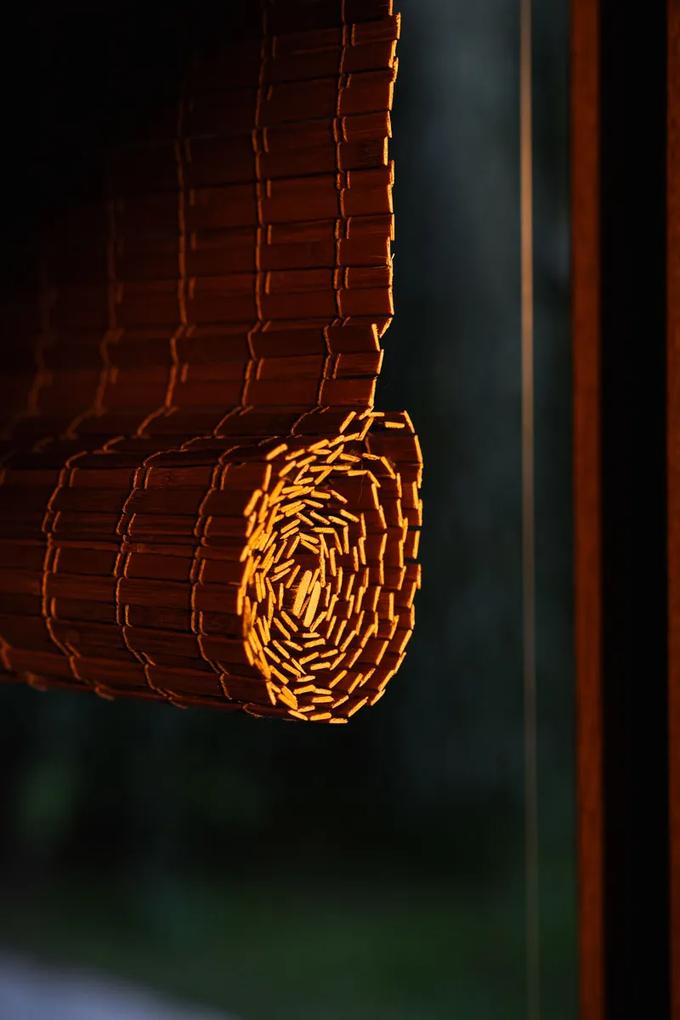 Vingo Zatemňovací bambusová roleta hnědá Šířka rolety: 200 cm, Rozvin rolety: 150 cm