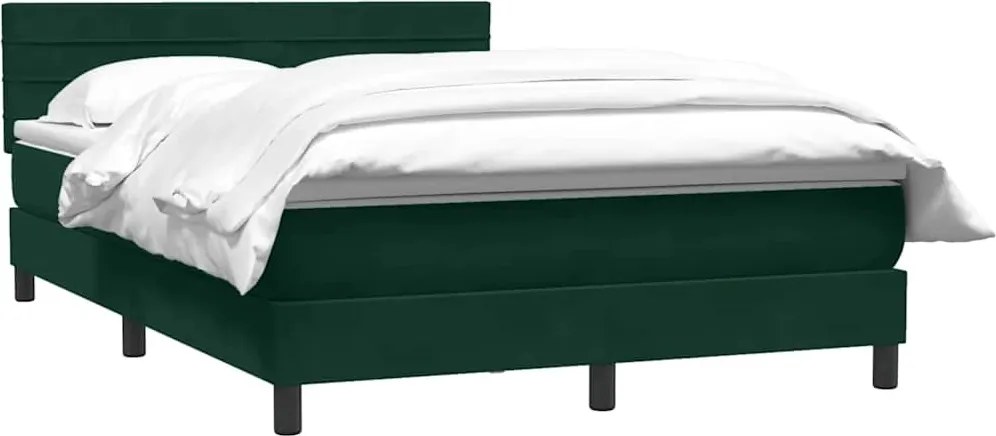 Box spring postel s matrací tmavě zelená 160x220 cm samet 3316362