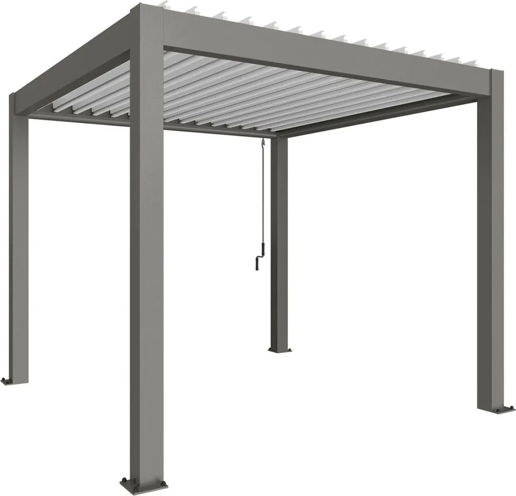 Biohort Pergola 3 x 3 křemenově šedá/bílá 312 x 312 cm