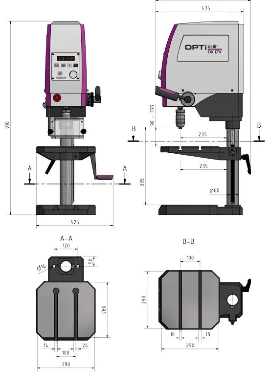 Stolní vrtačka DX 17 V