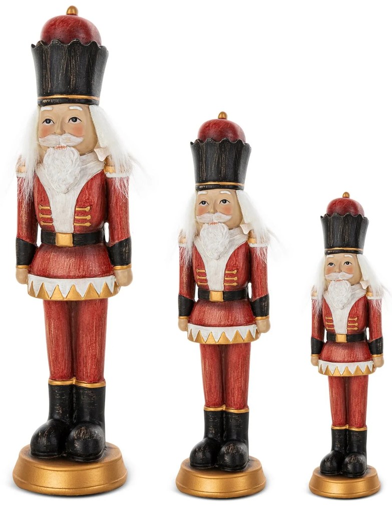 VÁNOČNÍ DEKORAČNÍ FIGURKA NUTCRACKER 18CM VÍCEBAREVNÁ