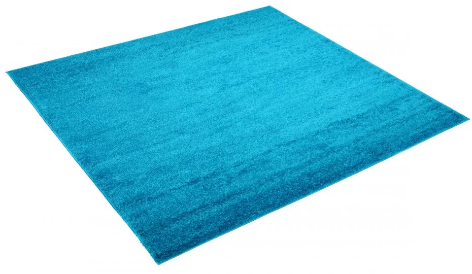 Kusový koberec shaggy čtverec Parba tyrkysový 160x160cm