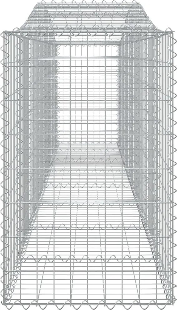 Klenuté gabionové koše 3 ks 400x50x80/100 cm pozinkované železo 3145944
