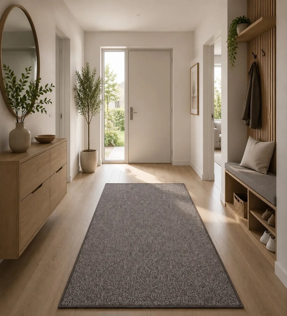 Timzo, Kusový koberec Neapol 4719 čtverec, 80x80, hnědá, chodba / předsíň