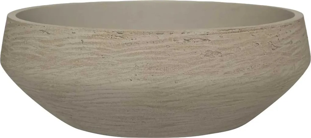 Dekorační mísa SKRELLE, vláknocement, 28x9 cm, béžová