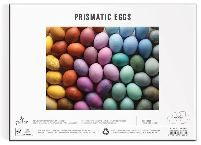 Galison Puzzle Prizmatická vejce 1000 dílků