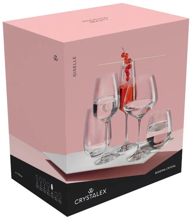 Crystalex - Bohemia Crystal Sklenice na bílé i červené víno Giselle 560 ml, 6 ks