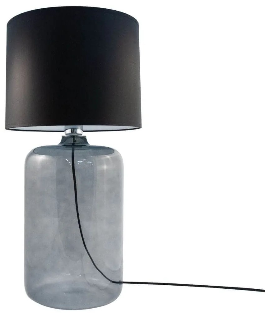 Amarsa, stolní lampa Zuma Line Barva skla: Kouřová, Barva stínidla: Černo-zlatá