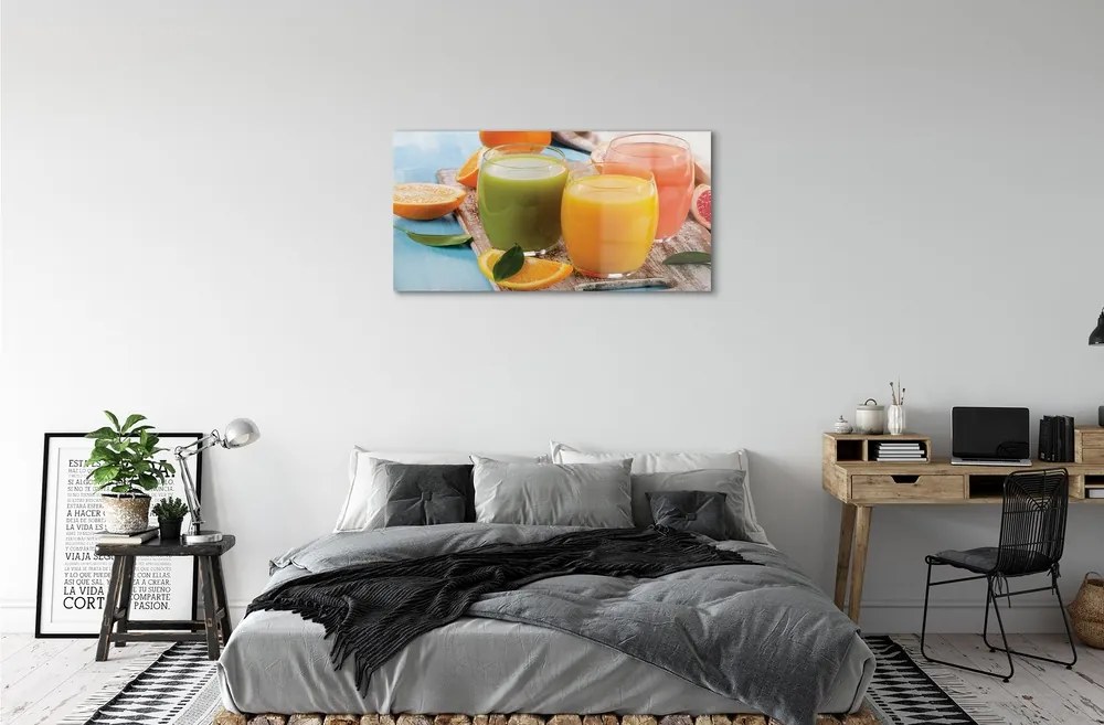 Obraz na skle Koktejly barevných skel 100x50 cm