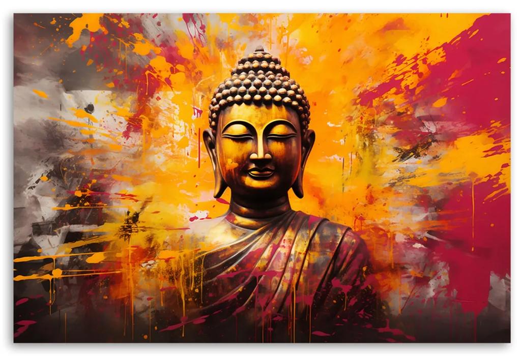 Obraz na plátně, abstraktní buddha - 60x40 cm
