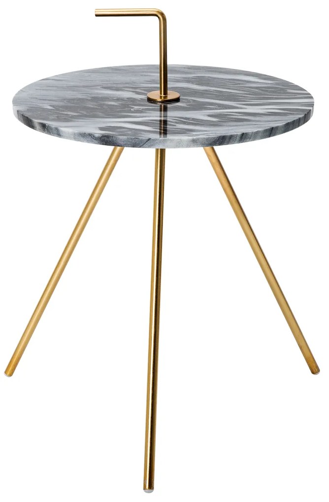 Noble Home Šedý mramorový odkládací stolek Cevero, 36 cm
