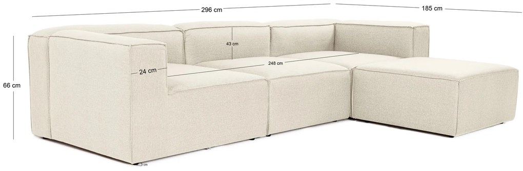 Hannah Home Modulární pohovka FORA krémová 560ARE2140
