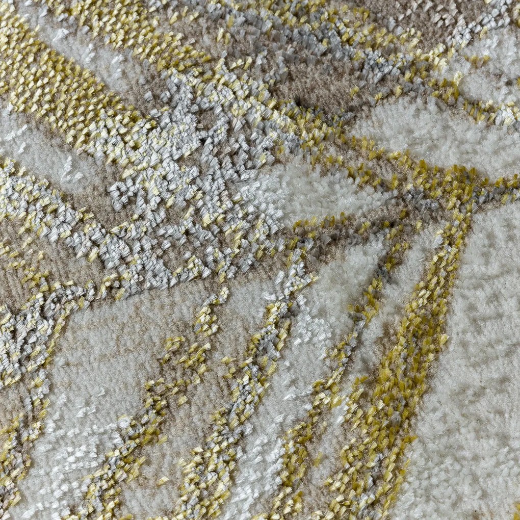 Dywany Łuszczów, Kusový koberec Bliss Z216AZ137 cream/gold, 120x170, béžová, kancelář