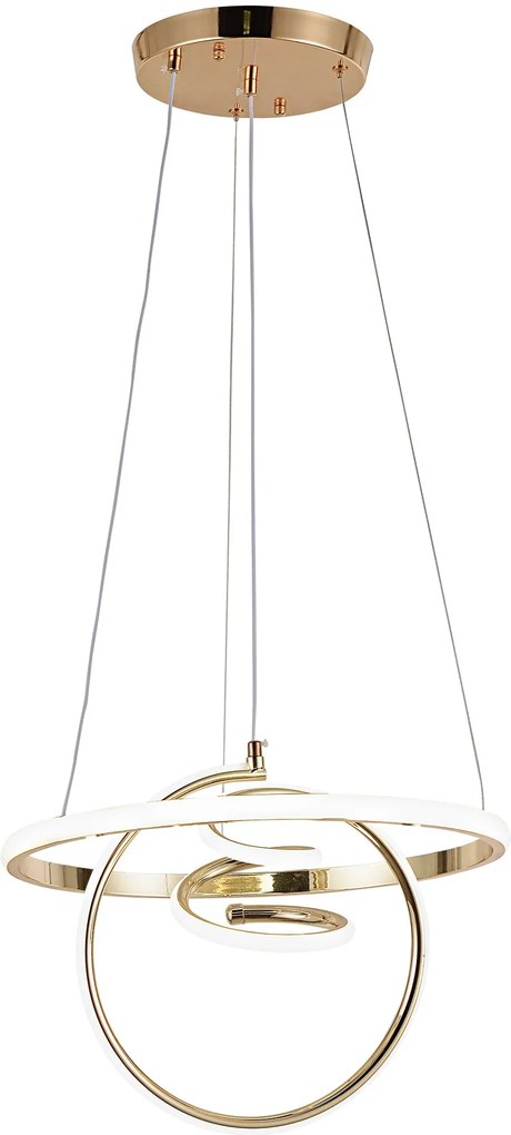 Toolight Toolight, LED závěsné svítidlo 3x20W, 4000K, G066-CP, zlatá lesklá, OSW-08699