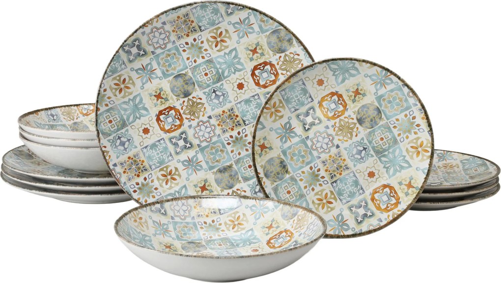 XXXLutz JÍDELNÍ SOUPRAVA Mosaik 12dílné Creatable - Online Only nádobí - 007768072602