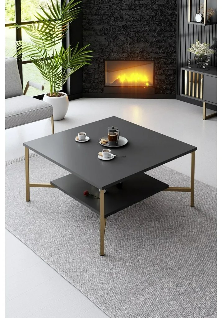 Konferenční stolek Gold Line Anthracite