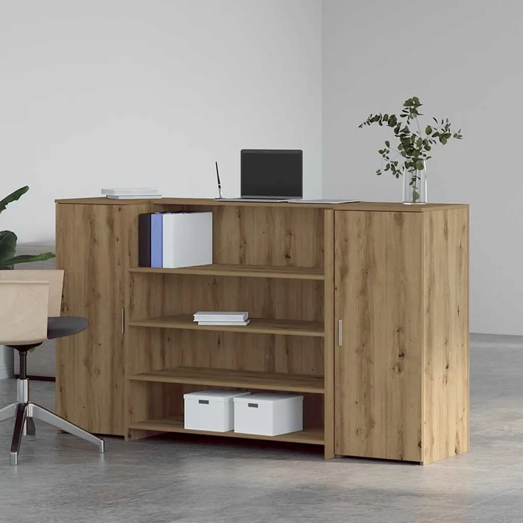 Recepční stůl dub artisan 180x50x103,5 cm kompozitní dřevo 3324177