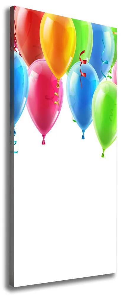 Wallmuralia Foto obraz na plátně Barevné balony 50x125 cm