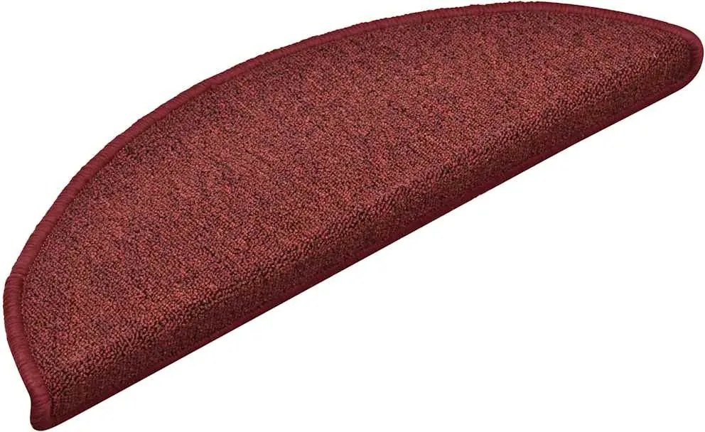 Schodové rohože 30 ks 56 x 17 x 3 cm bordó půlkulaté 3365747