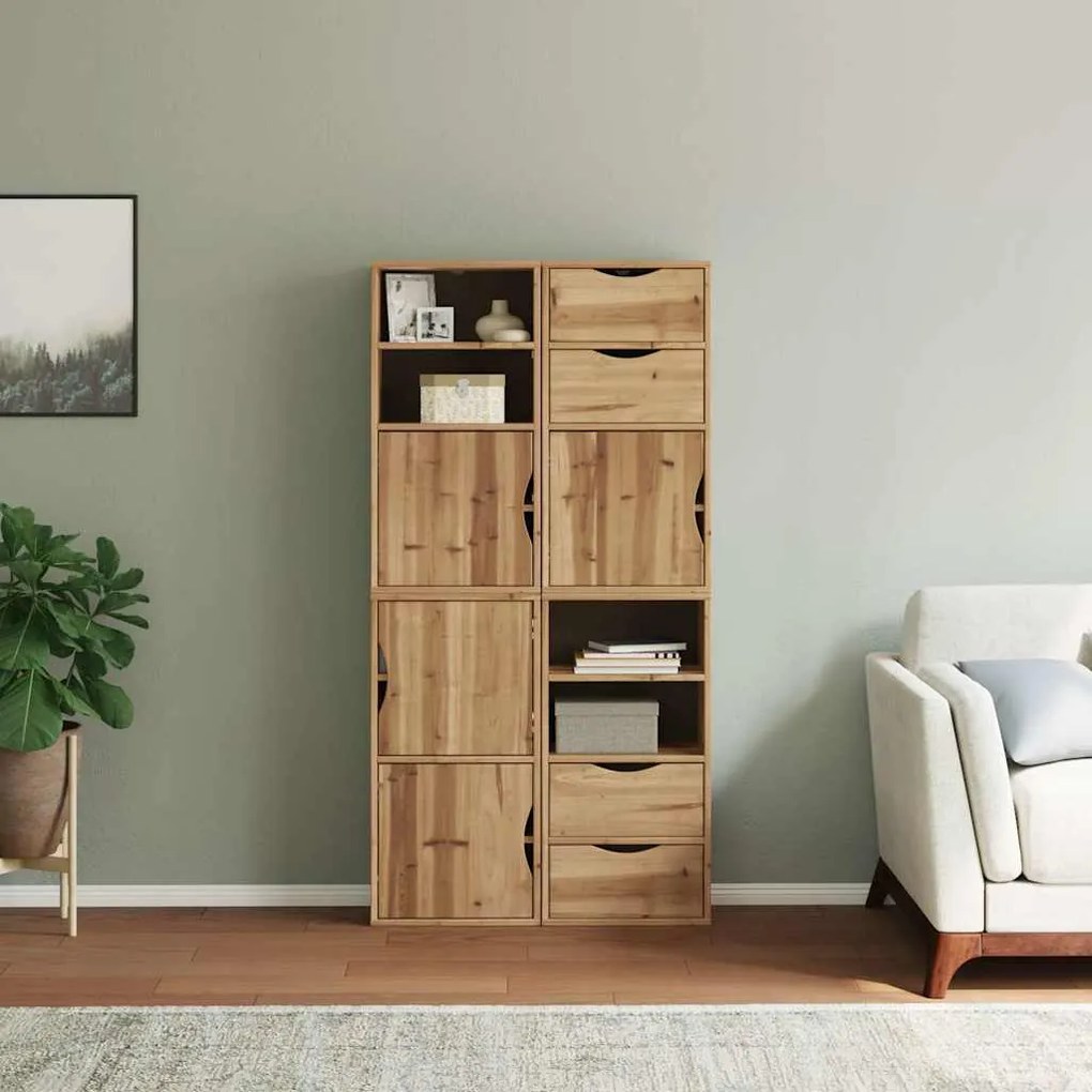Boční skříňky 4 ks "ODDA" 40x24x79 cm Borovicový masiv 3365348