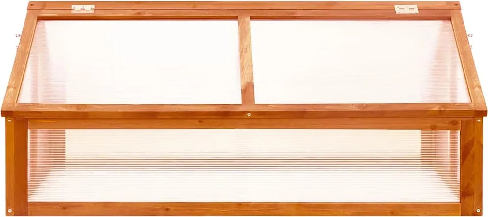 Skleník hnědá 114 x 80 x 50 cm jedlové dřevo 316415