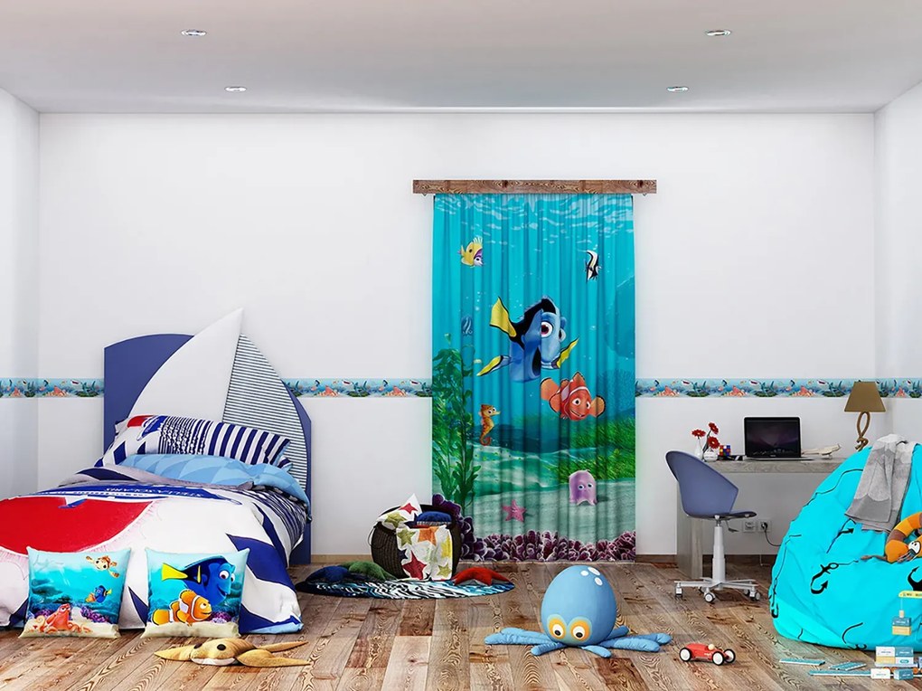 Dětská samolepící bordura na zeď Disney Hledá se Nemo | 5 m x 13.8 cm | DWBD8074