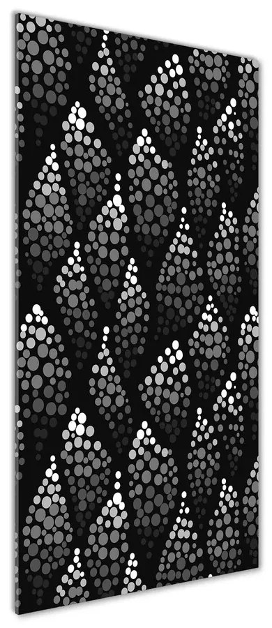 Wallmuralia Fotoobraz na skle Černo-bílé tečky 50x125 cm
