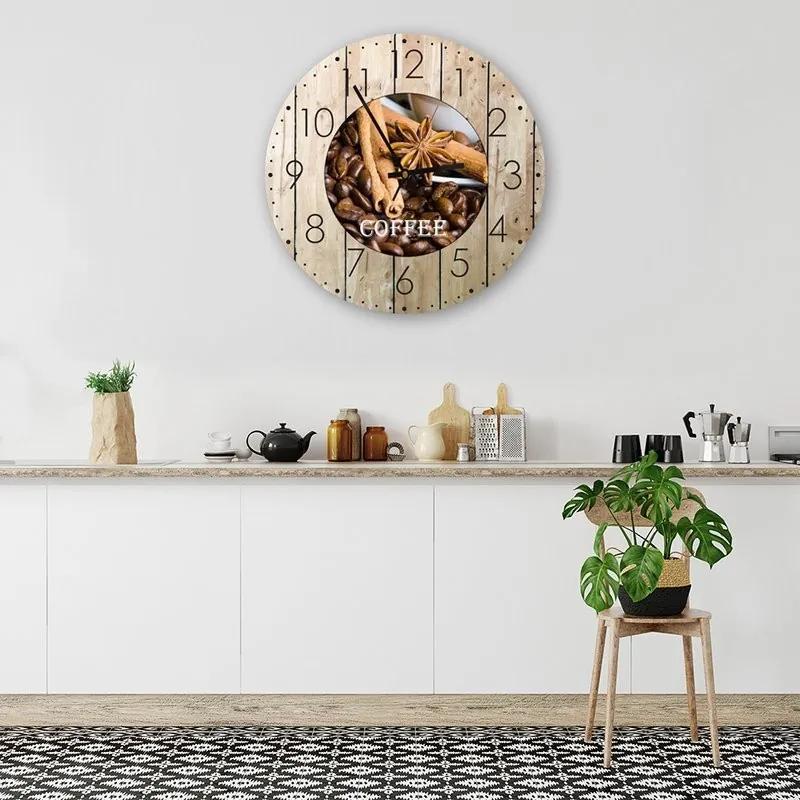 Gario Hodiny na zeď Káva se skořicí Rozměry: 40 x 40 cm