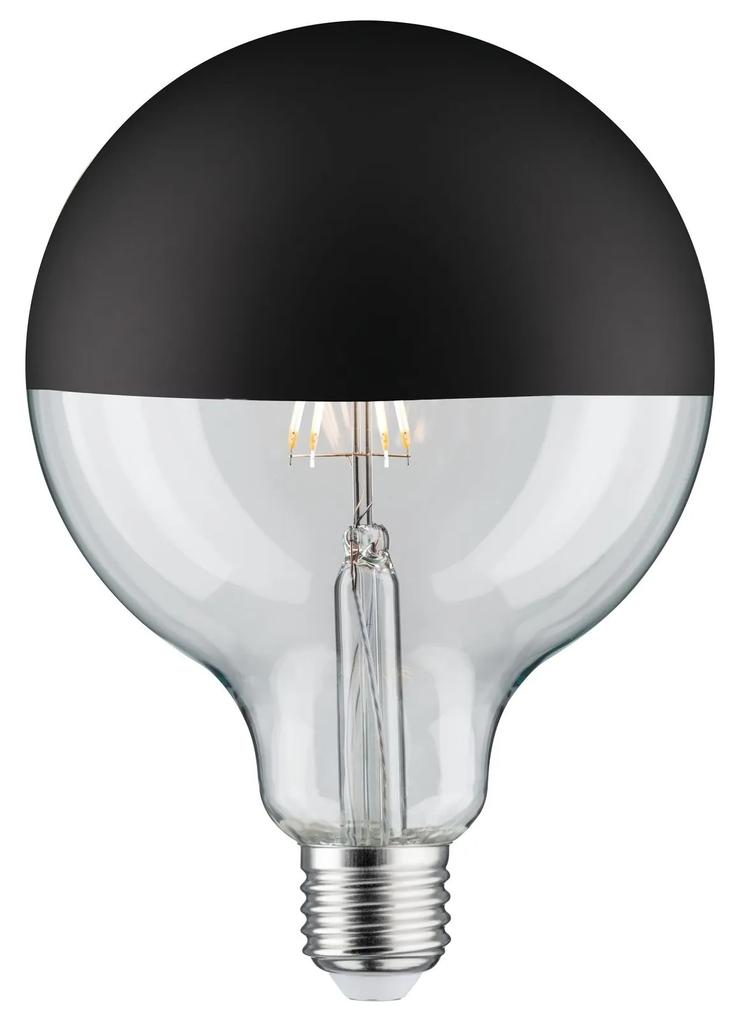 P 28679 LED Globe 6,5 W E27 zrcadlový svrchlík černá mat teplá bílá stmívatelné - PAULMANN
