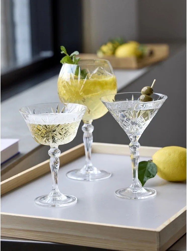 Křišťálové skleničky v sadě 4 ks na koktejly 210 ml Melodia – Lyngby Glas